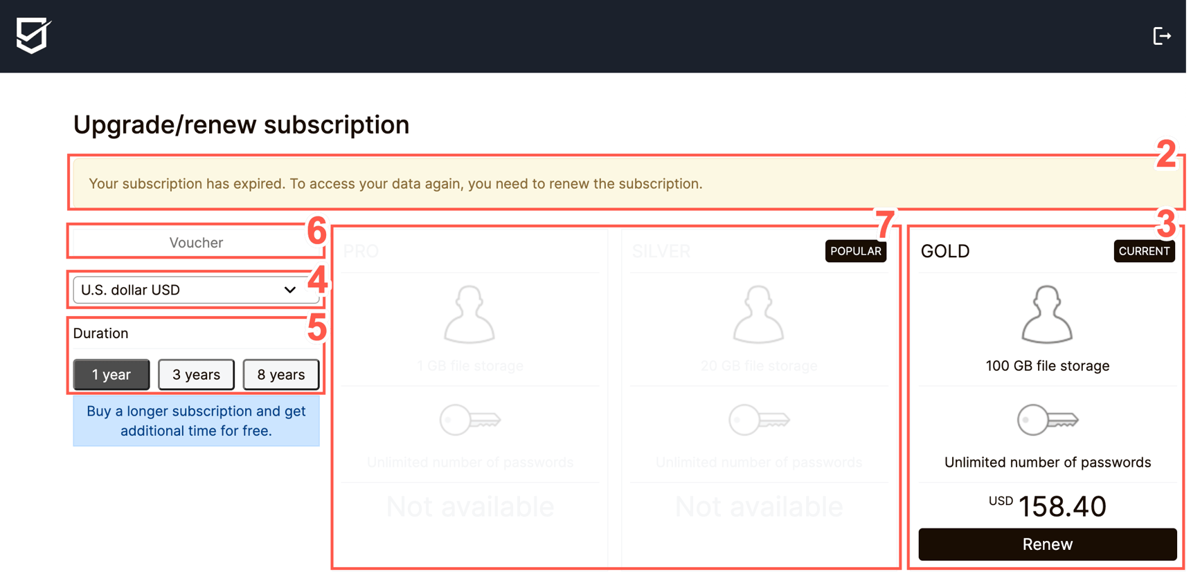 Upgrading or Renewing your Subscription Type